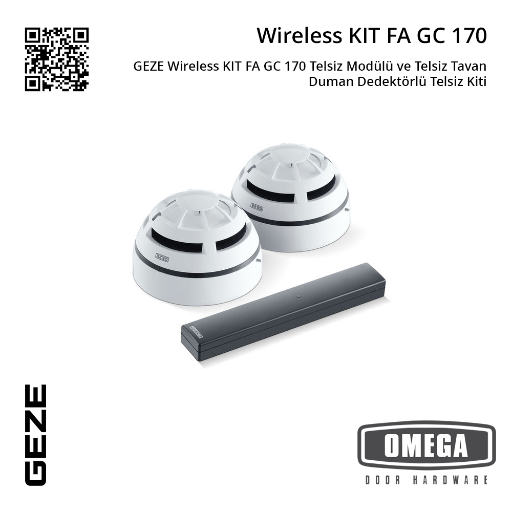 GEZE Wireless KIT FA GC 170 Telsiz Modülü ve Telsiz Tavan Duman ...